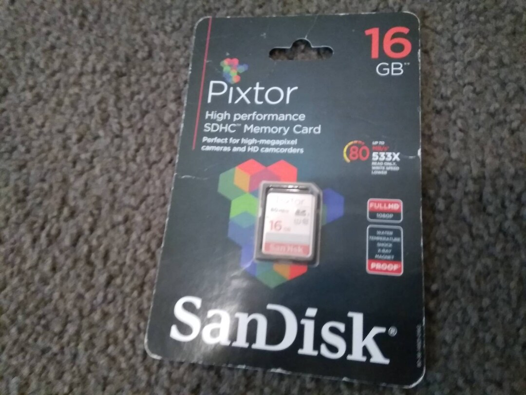Sandisk Pixtor 16GB HD Factory Sealed SD Card - Etsy