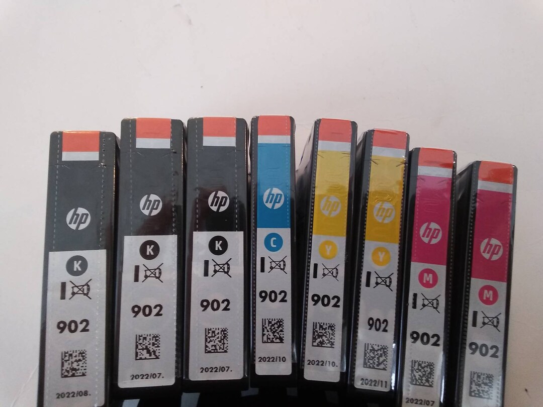 Lot of 8 Genuine Hewlett Packard 902 Ink Cartridges - Etsy