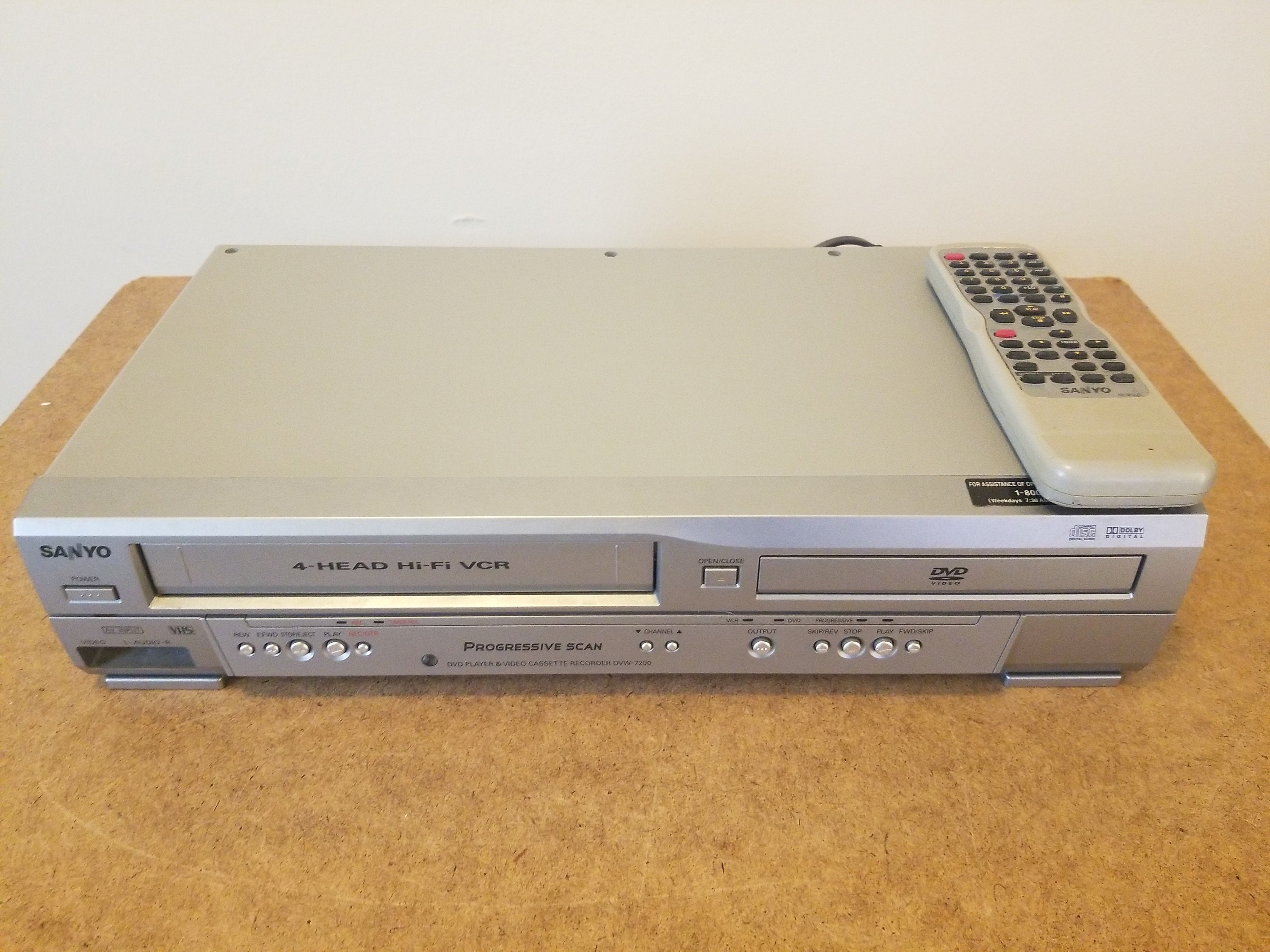Sanyo DVD VCR Combo Unit With Remote Control - Etsy