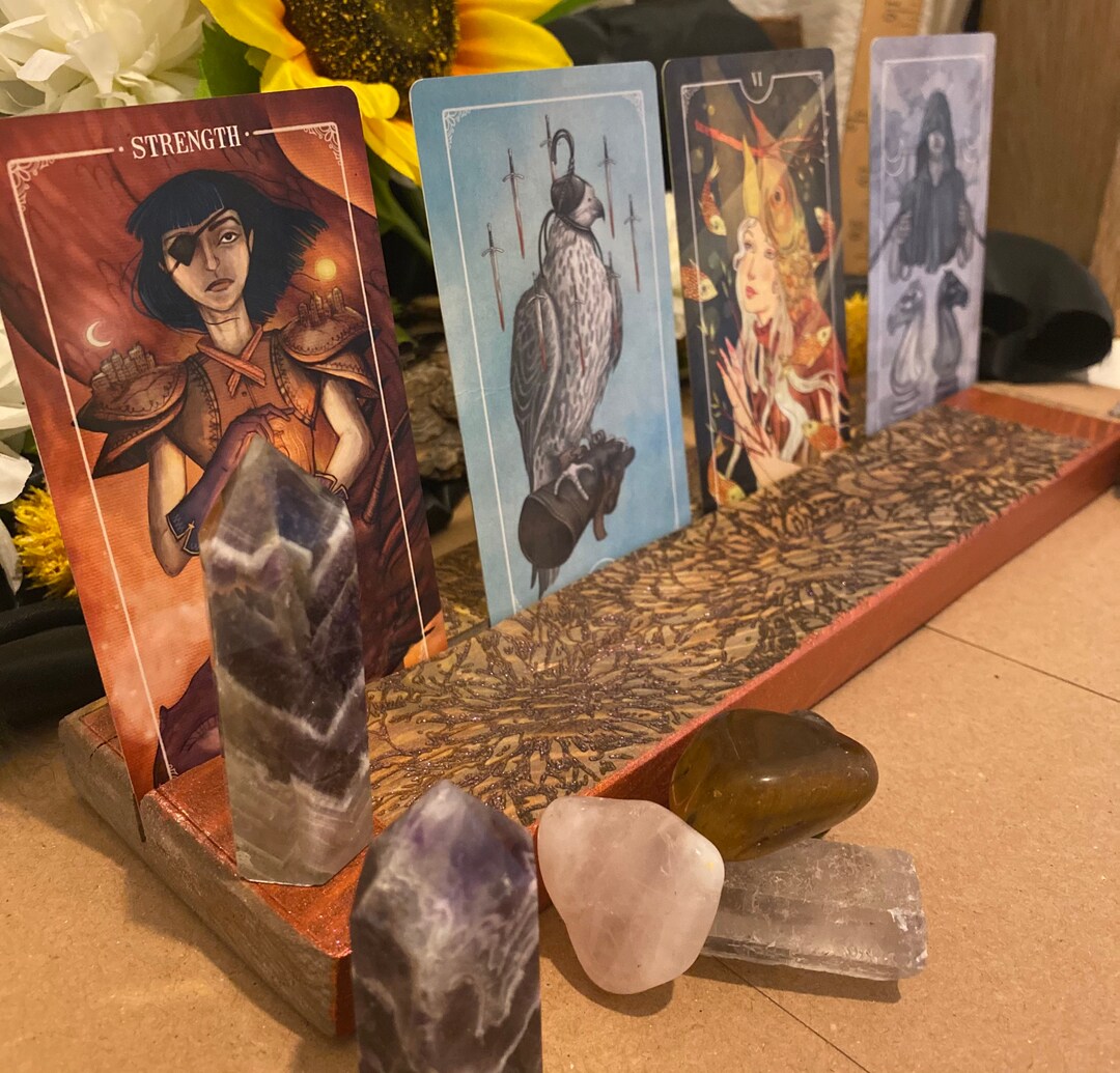 Sunflower, Tarot Card Holder, Oracle Card Holder, Tarot Card Display ...