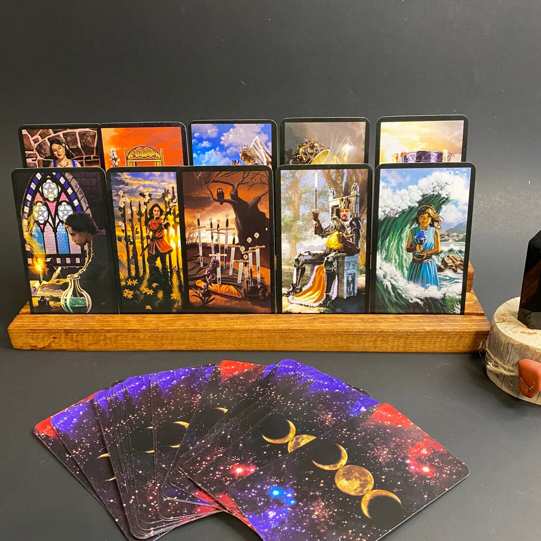 Double Tarot Card Holder, Oracle Card Display, Card Stand, Multi Level ...