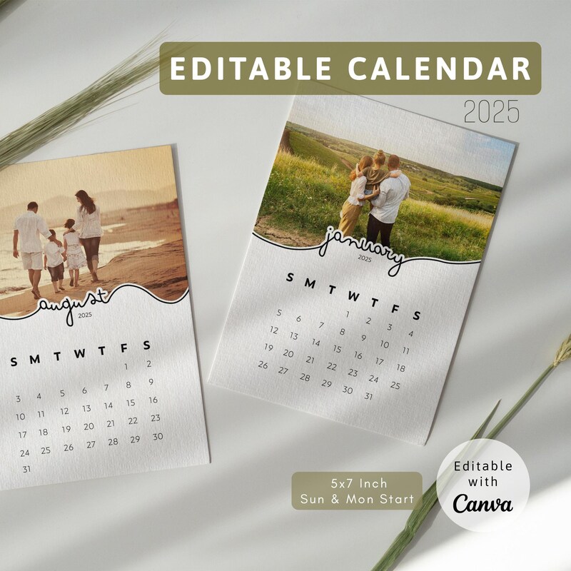 Calendar Template - Etsy