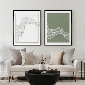 Neutral Modern Art Prints Set of 3, Minimal Nature Print, Home Decor ...