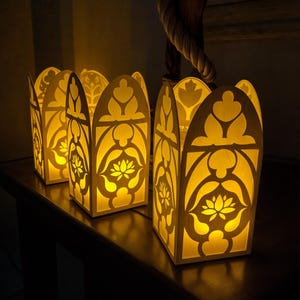 3D Paper Lantern Cut Files SVG for Cutting Machine Night Light ...