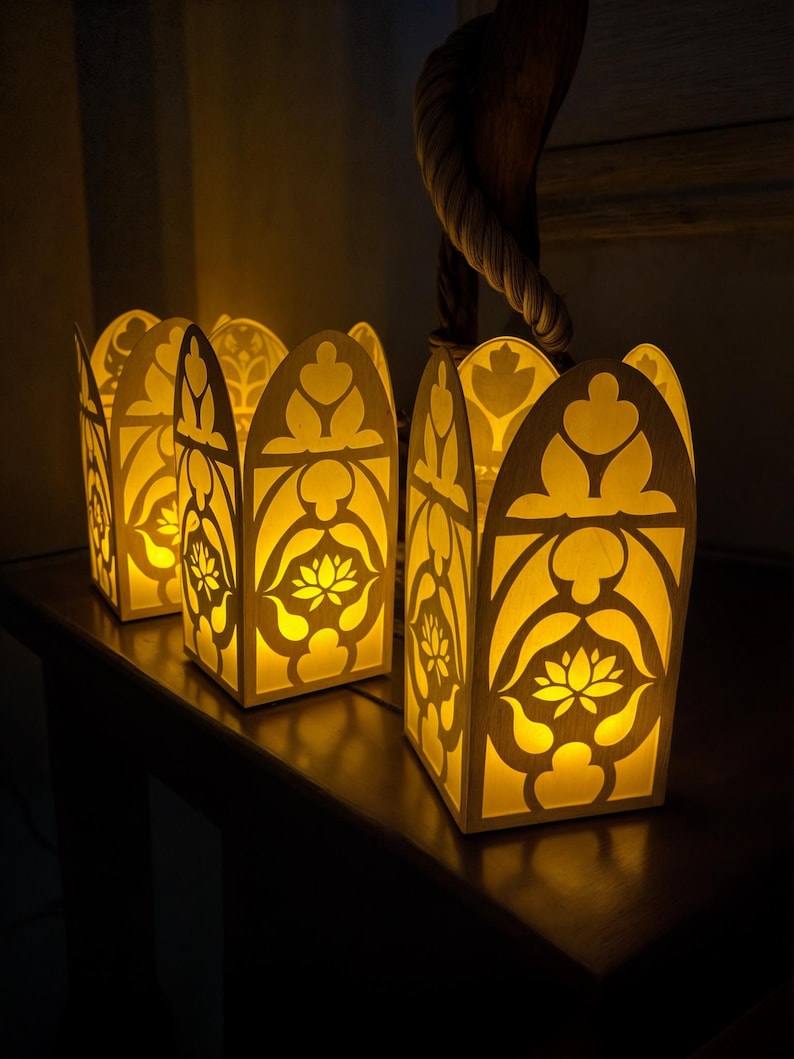 3D Paper Lantern Cut Files SVG for Cutting Machine Night Light ...