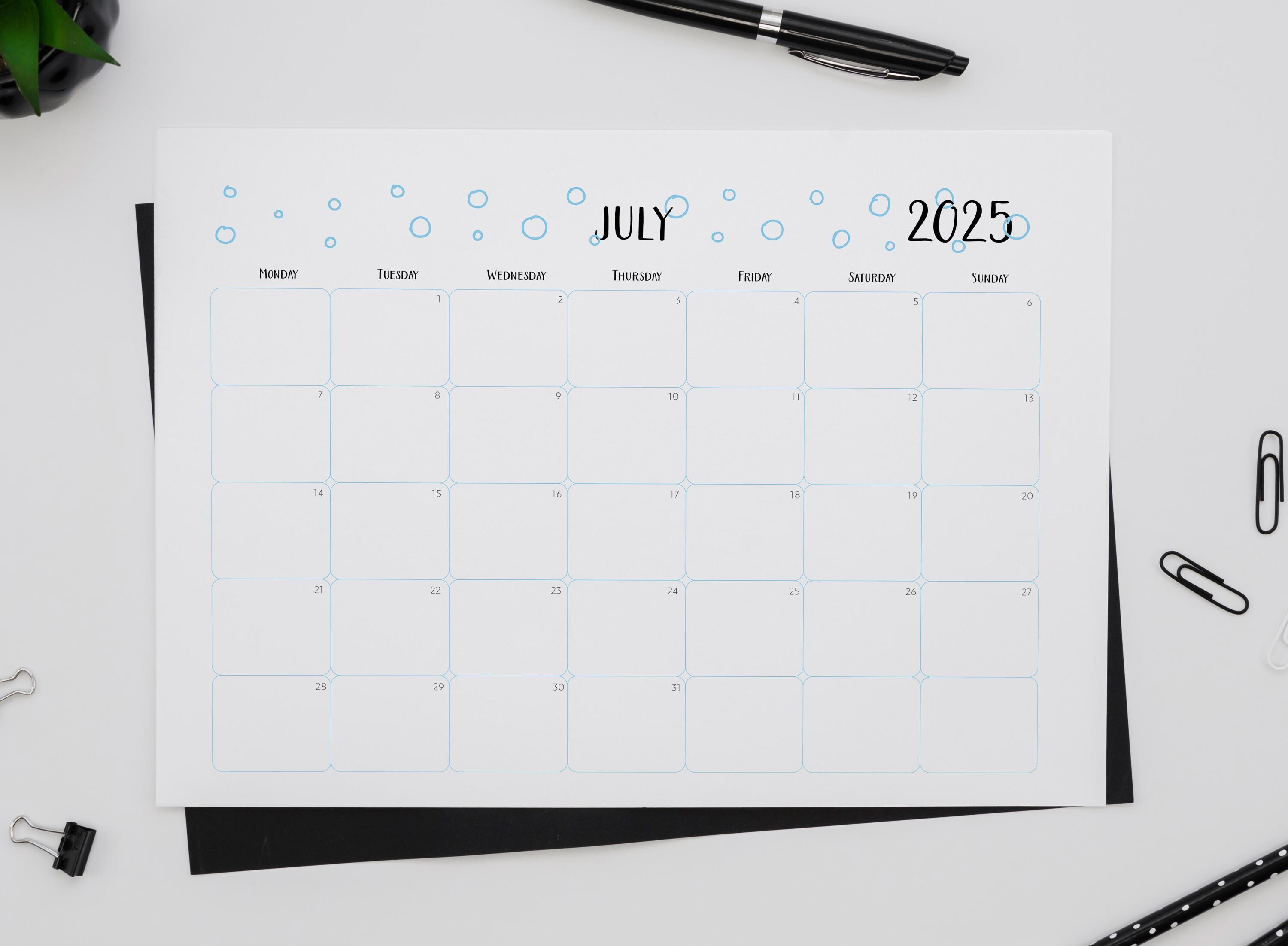 2026 Printable Calendar A4 US Letter Size Colorful Monthly Planner ...