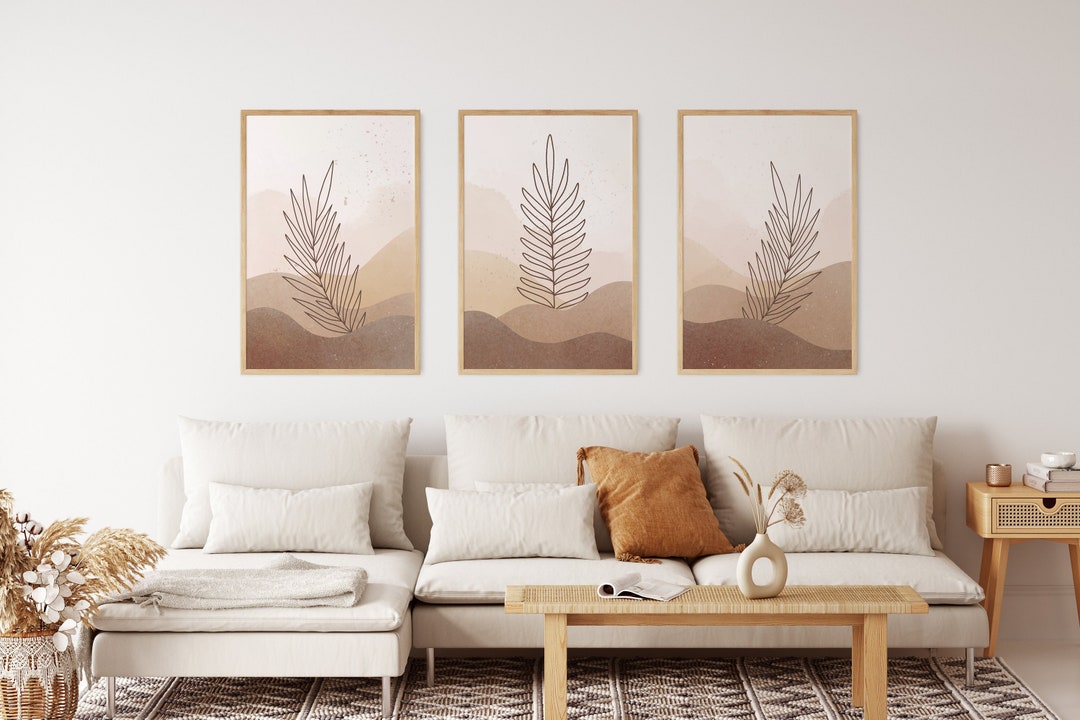Boho Style Art Prints, Printable Wall Art, Neutral Modern Art Prints ...
