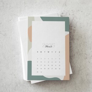 2025 Printable 5x7 Mini Calendar PDF, Mon Sun Monthly Start, Pastel ...