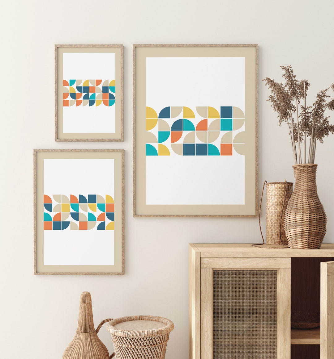 Bauhaus Style Art Prints, Printable Wall Art, Neutral Modern Art ...