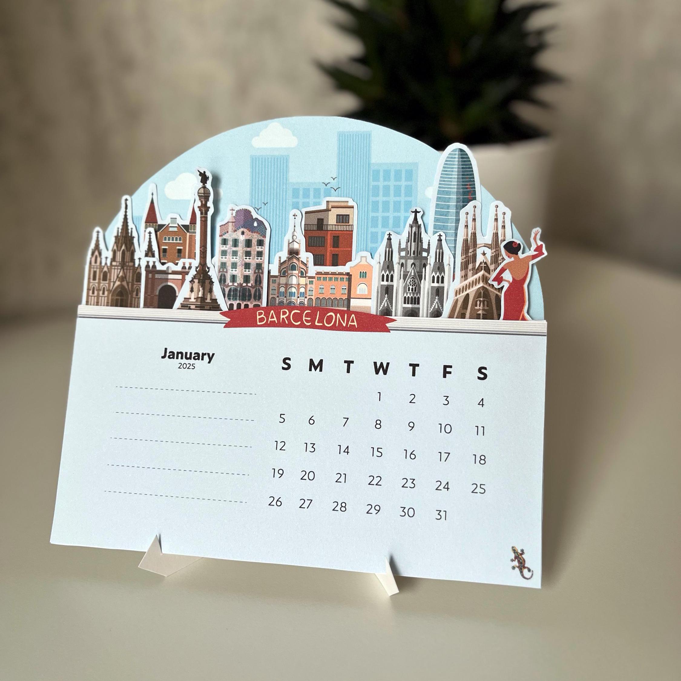 Printable Calendar 2025 SVG Cut File Printable Gift Mini Traveling Card ...