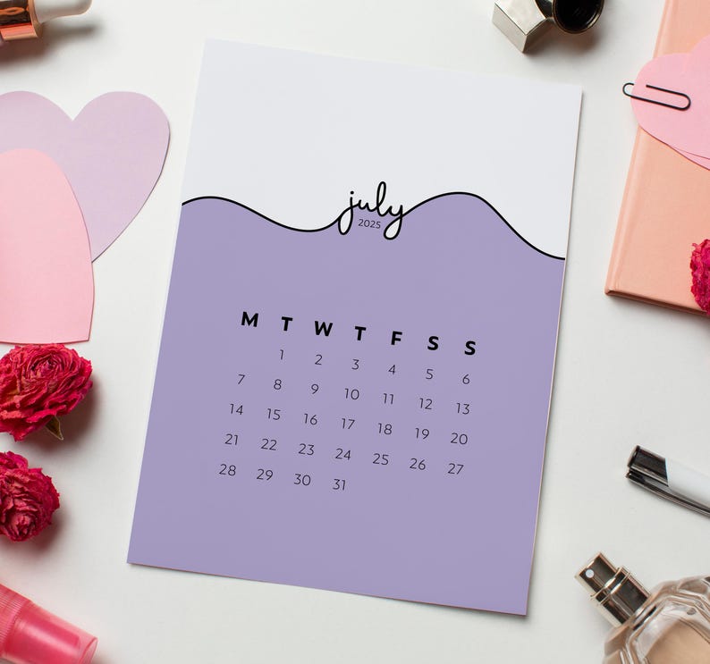 2026 Printable A4 A5 Calendar Monday Sunday Start Pastel Color Calendar ...