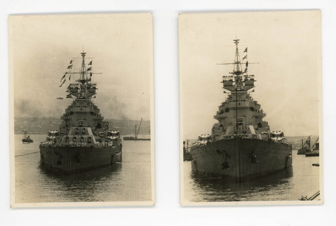 HMS Duke of York X2 Small Original Photos From 1940's Royal Navy ...