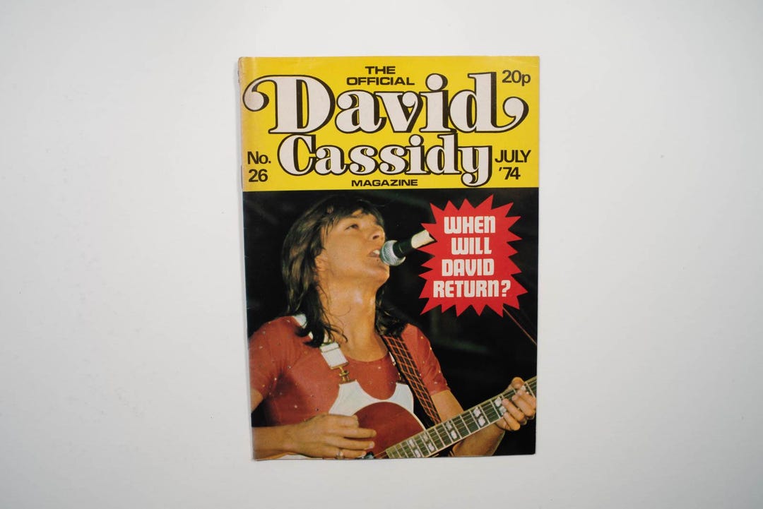 Rare David Cassidy Official UK Magazine - Ideal Gift for Fans! - Issue ...