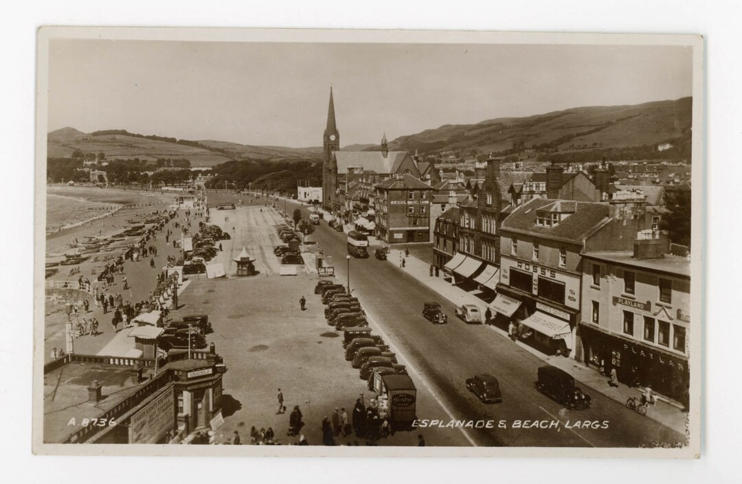 Largs Esplanade & Beach Vintage Real Photo Postcard - Etsy