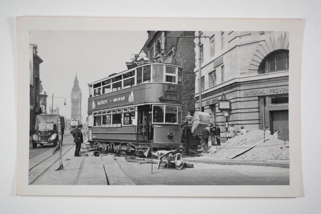 York Road 1950 - Old London Tram Reproduced Photo (b6) - Etsy