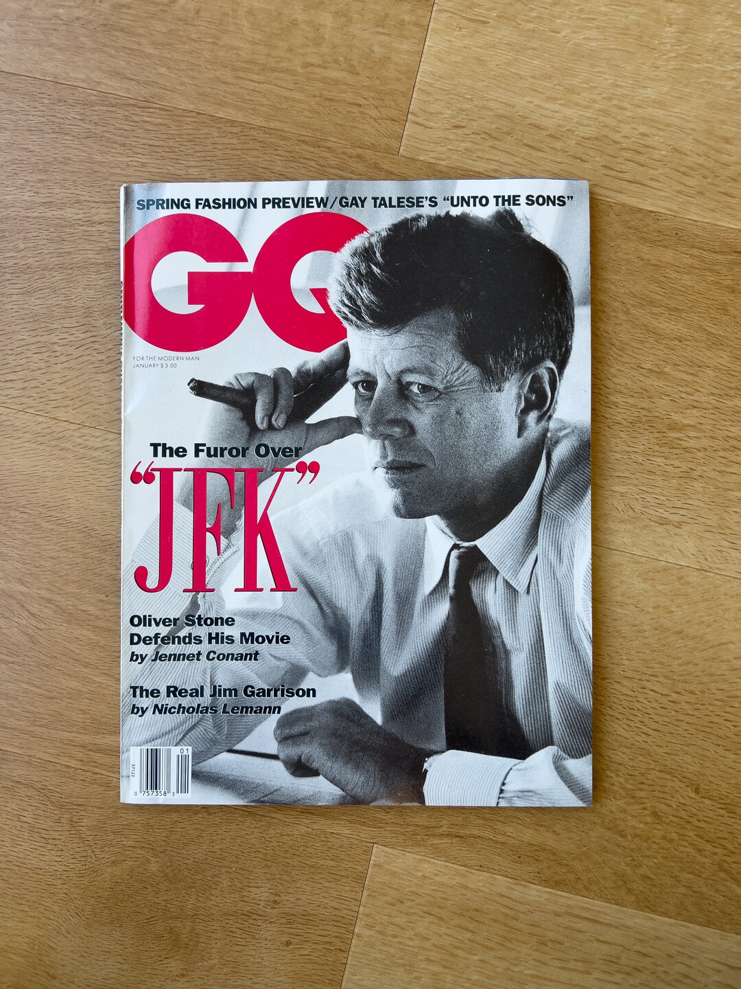 GQ Magazine Jan 1992 USA Edition Spring Fashion Preview oliver Stone Movie JFK Feature - Etsy