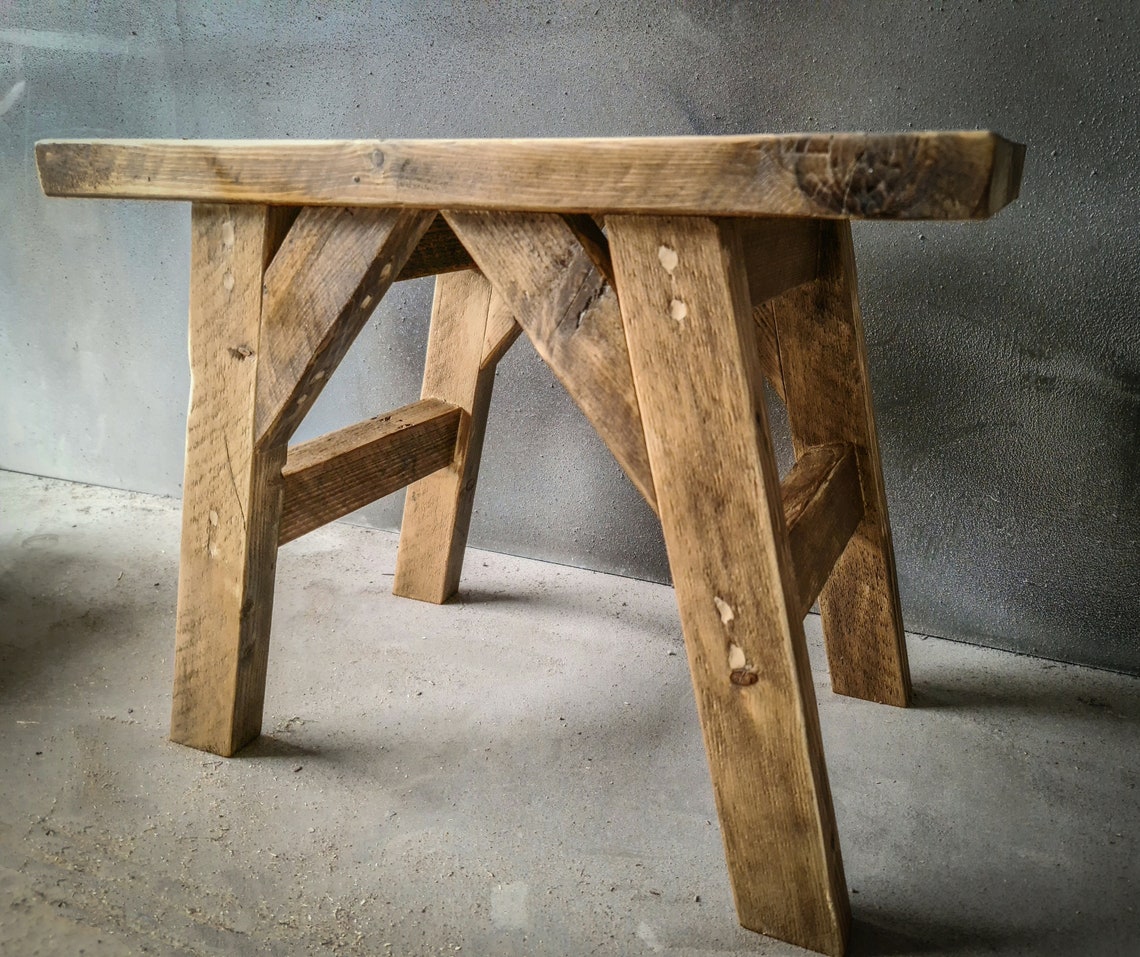 Rustic Wooden Bench Dining Hall Bench Scandinavian Kitchen | Etsy