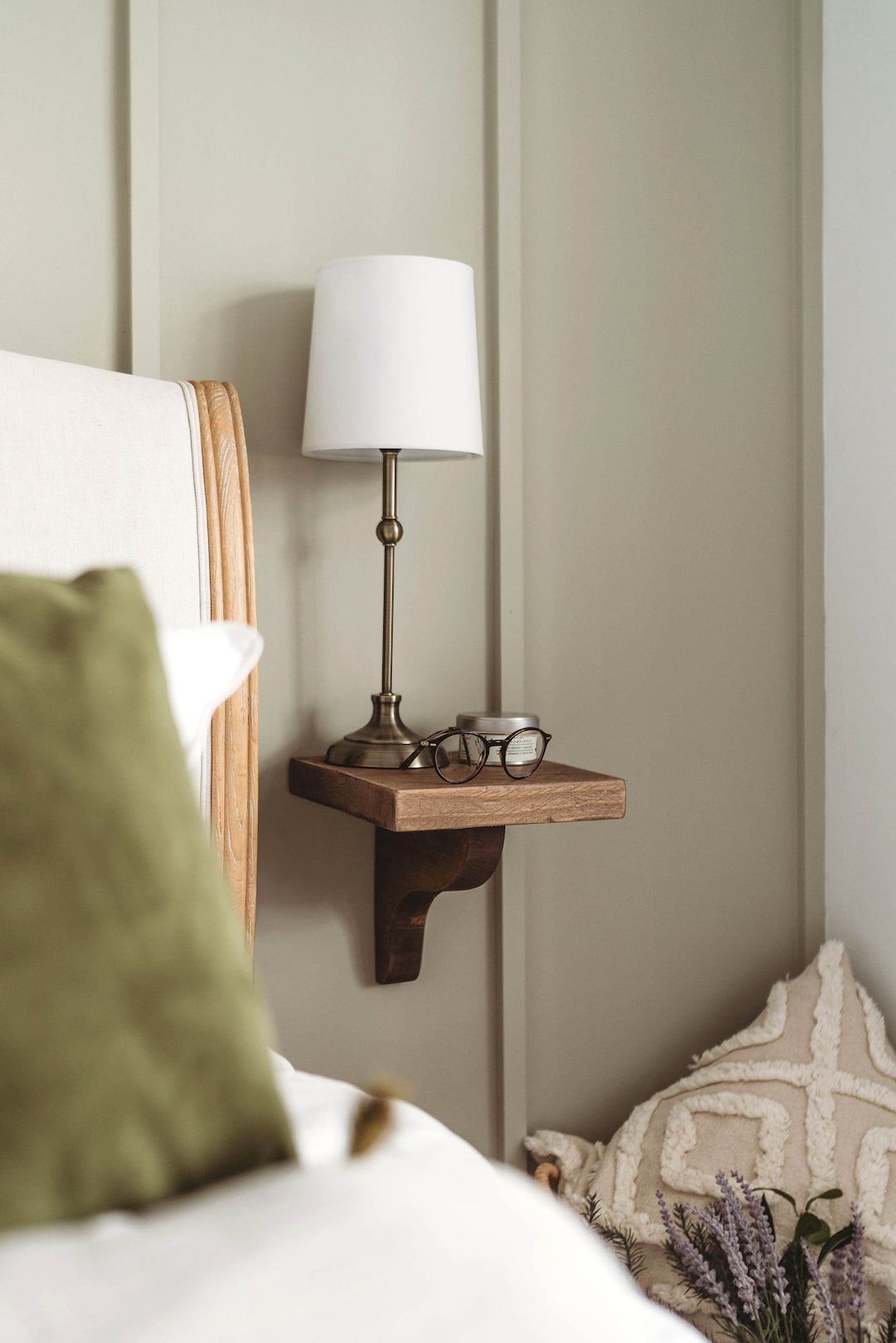 Bedside Shelf Reclaimed Wood Bedside Table Rustic Storage Shelf - Etsy