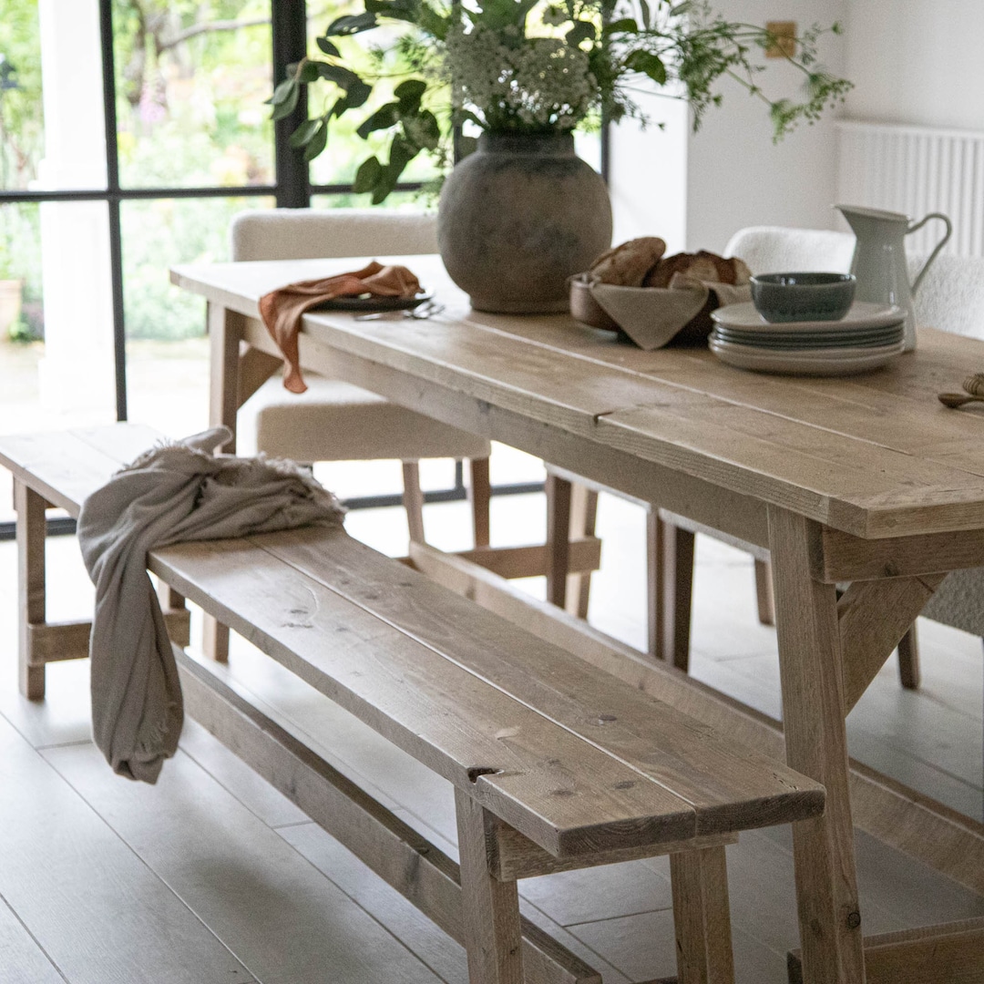 Rustic Reclaimed Wood Dining Room Bench and Hall Bench - the Andersson Bench - Etsy
