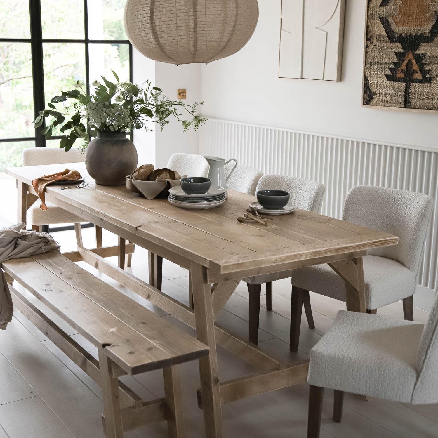 Reclaimed Wood Rustic Solid Wood Farmhouse Dining Table the Andersson Dining Table Etsy Canada