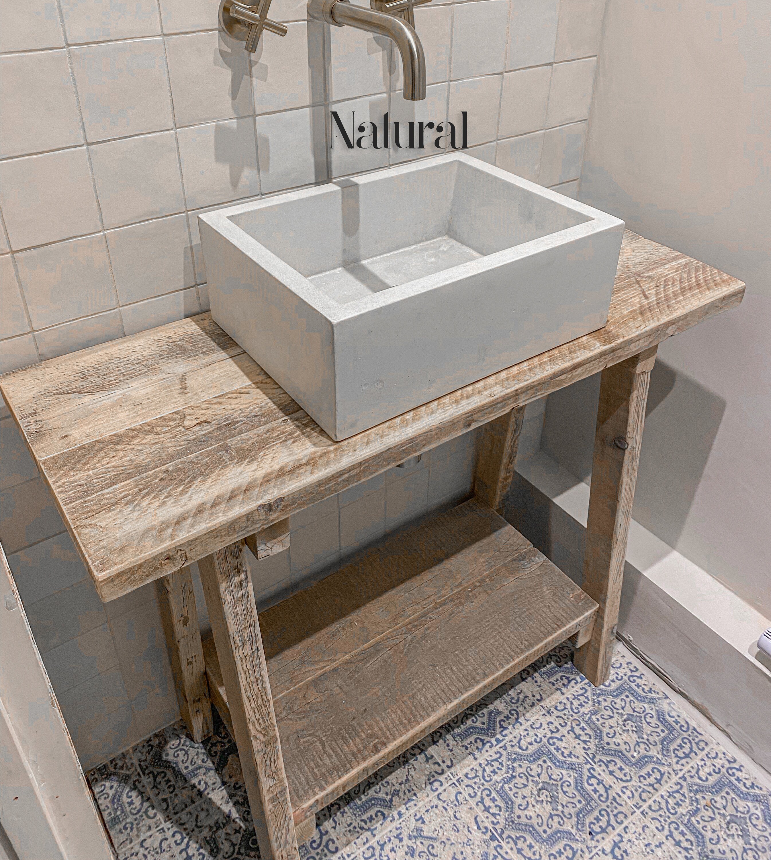 Rustic Vanity Unit Vintage Wooden Bathroom Sink Unit - Etsy UK