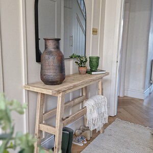 Reclaimed Wood Console Table Rustic Narrow Solid Wood Hall - Etsy