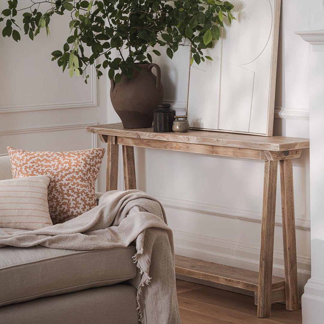 Reclaimed Wood Rustic Console and Radiator Table - the Splay Console ...