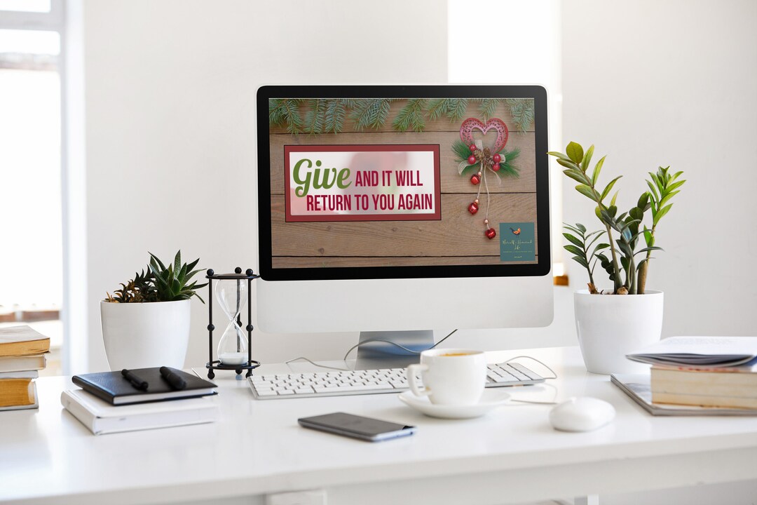 Give Christmas Desktop Wallpaper Digital Download - Etsy
