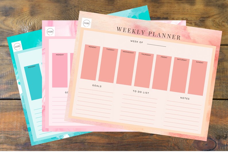 Pink Weekly Planner Page - Etsy