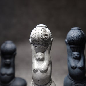 Primitive Goddess Figurine, Fat Woman Art, African Woman Statue, Tribal ...