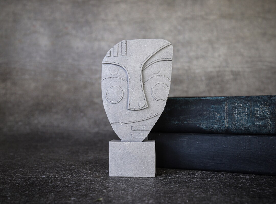 Concrete Paperweight, Contemporary Art Shelf Decor, Abstract Desk ...