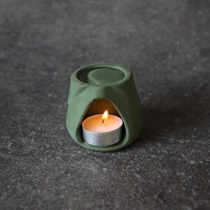 Emerald Essential Oil Burner, Concrete Aromatherapy Holder ...