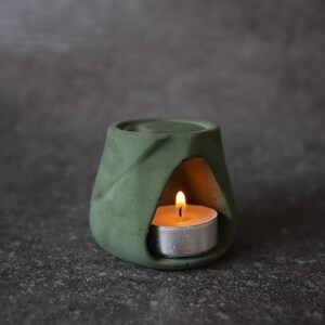Emerald Essential Oil Burner, Concrete Aromatherapy Holder ...
