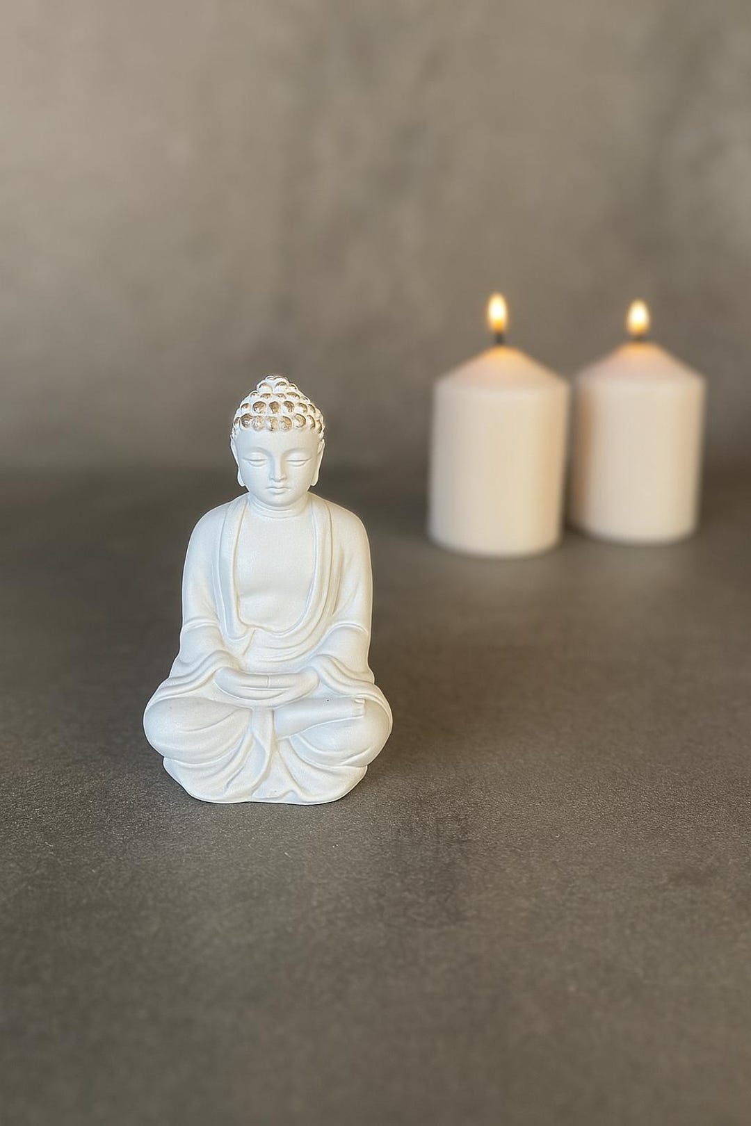 White Gautama Buddha Statue, Zen Meditation Decor, Minimalist Buddha ...