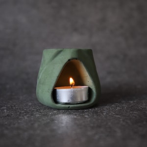 Emerald Essential Oil Burner, Concrete Aromatherapy Holder ...