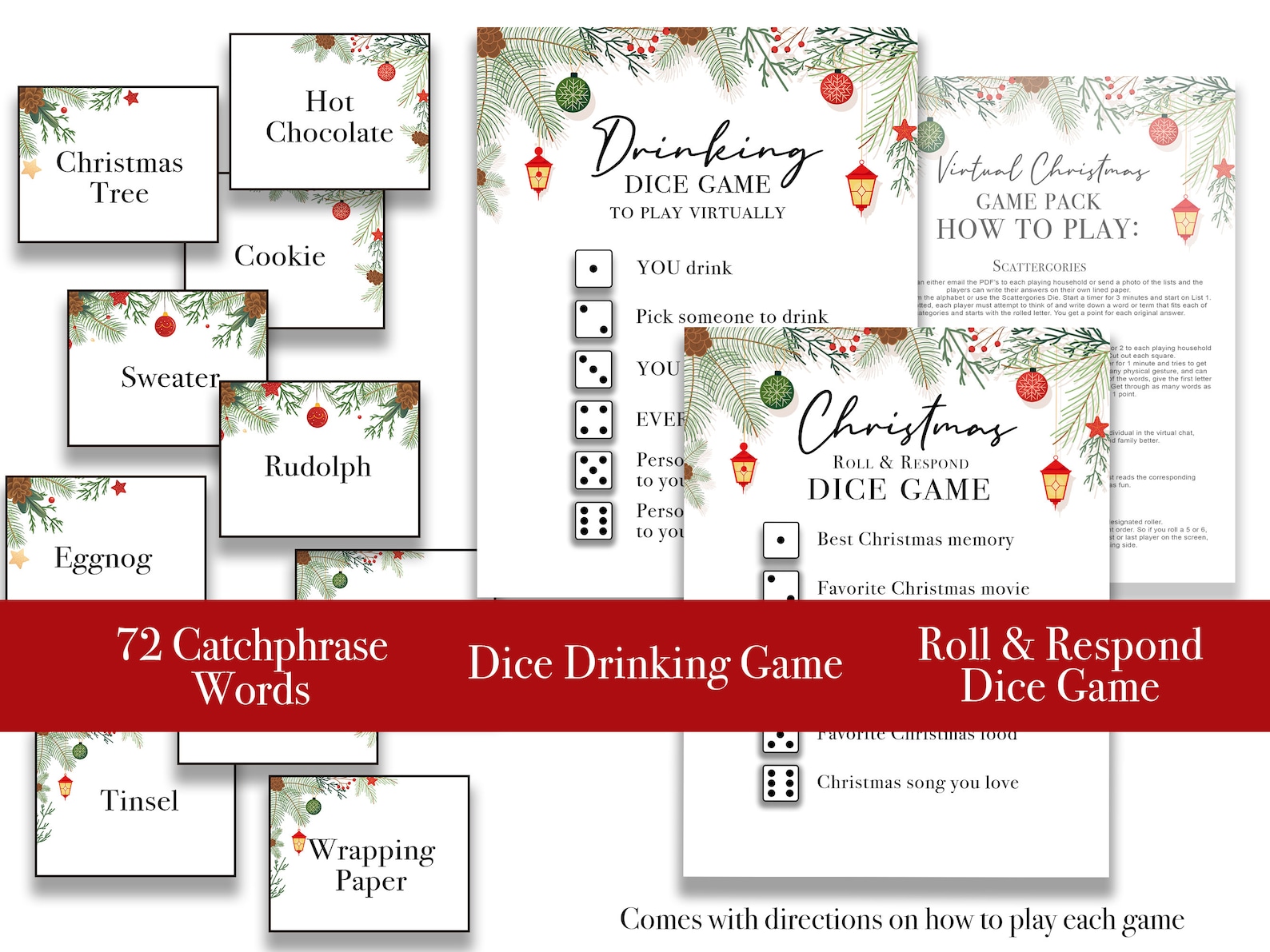 Virtual Christmas Games Pack Ultimate Christmas Zoom Games Virtual ...