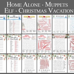 Christmas Word Search Christmas Movie Printable Games, Christmas ...
