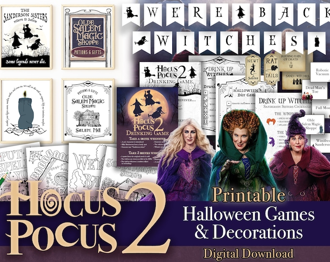 Hocus Pocus Halloween Party Games, Hocus Pocus Printable Halloween ...