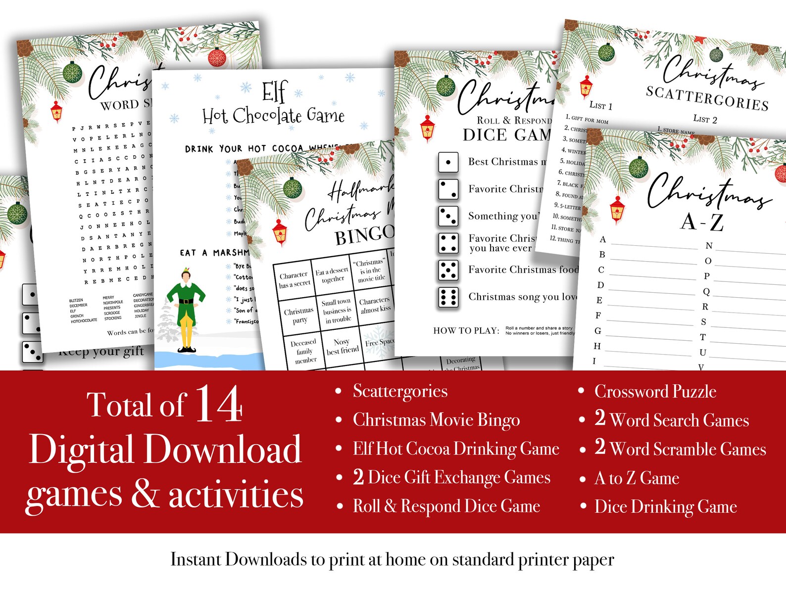 The Ultimate Christmas Game Holiday Party Pack of Printable | Etsy