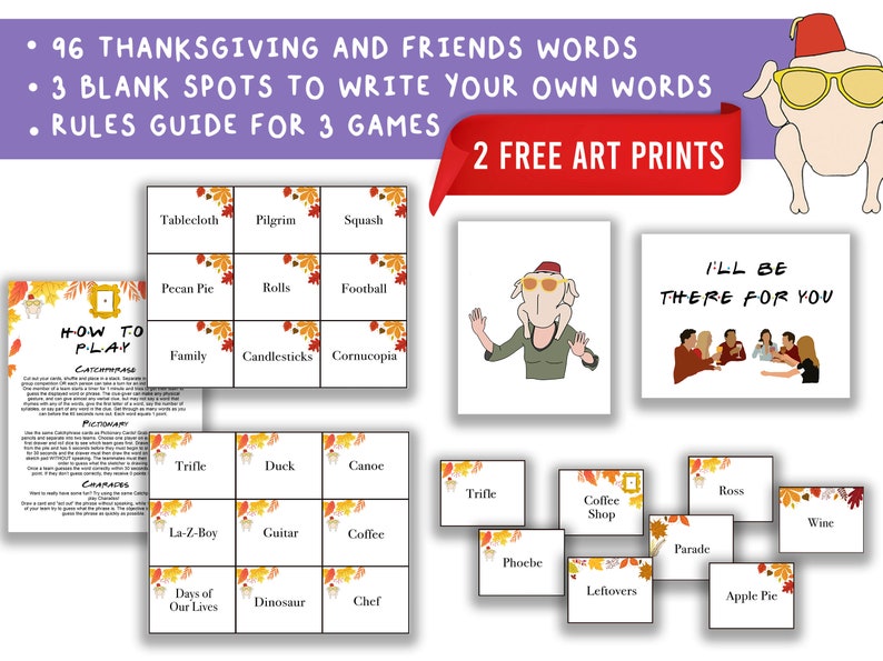 Friends Thanksgiving Games Printable Friendsgiving Games - Etsy