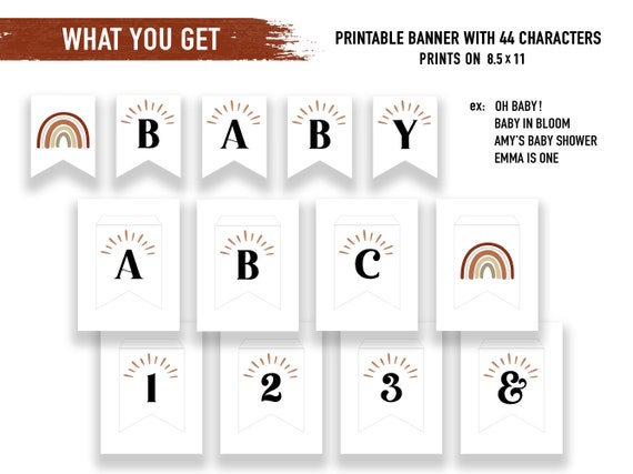 Bohemian Homeschool Party Decor 0002 Printable Boho Rainbow Classroom ...