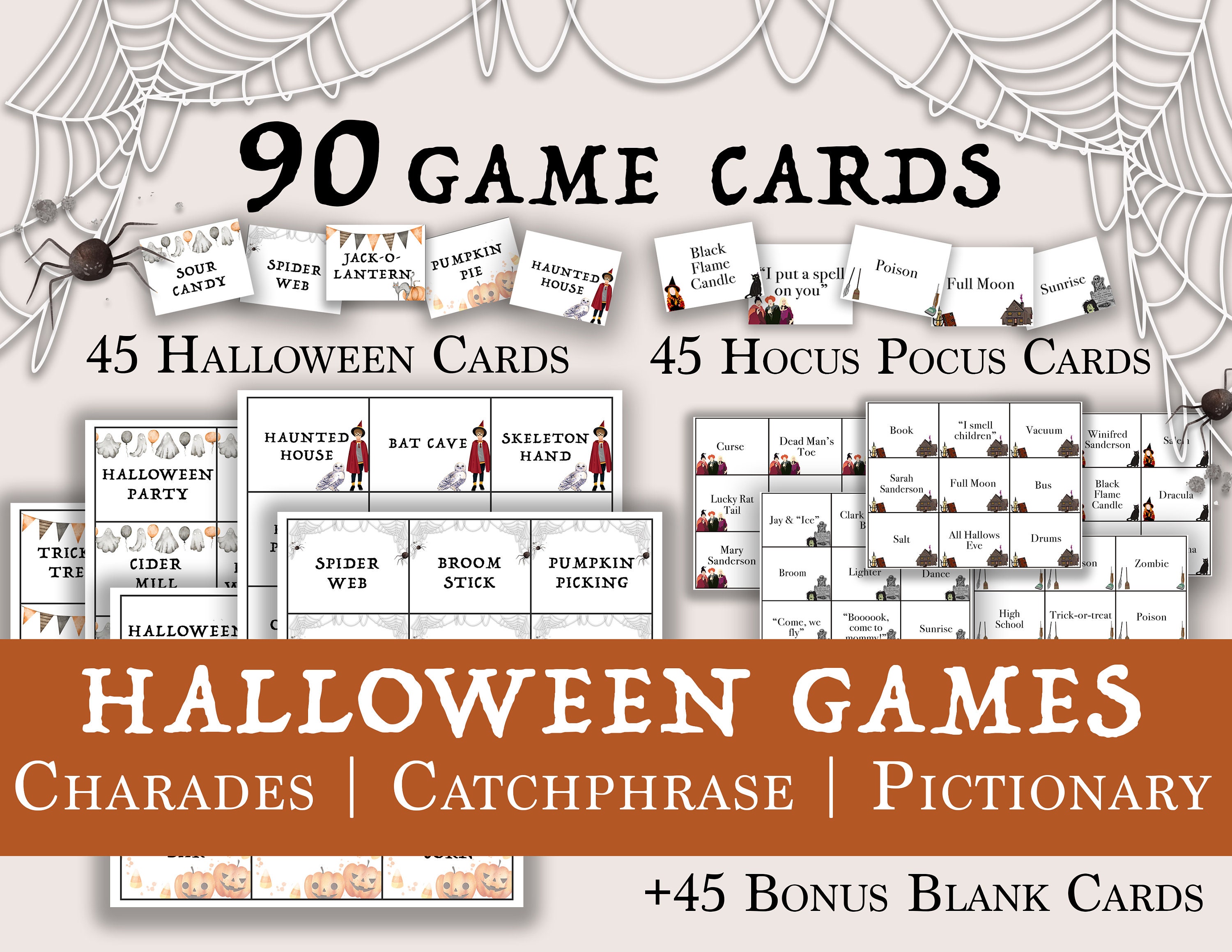 Halloween Charades, Halloween Pictionary, Halloween Catchphrase ...