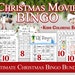 Christmas Movie Bingo Printable Christmas Games, Printable Christmas ...