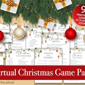 Virtual Christmas Games Pack Ultimate Christmas Zoom Games Virtual ...