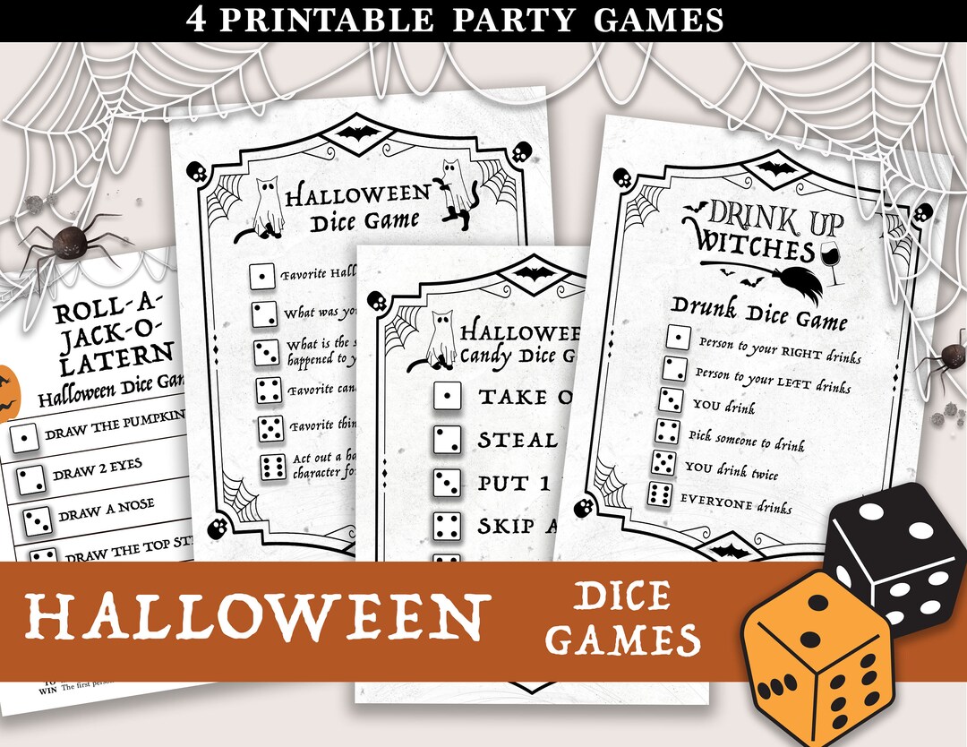 Halloween Dice Games Printable Halloween Candy Dice Game, Halloween ...