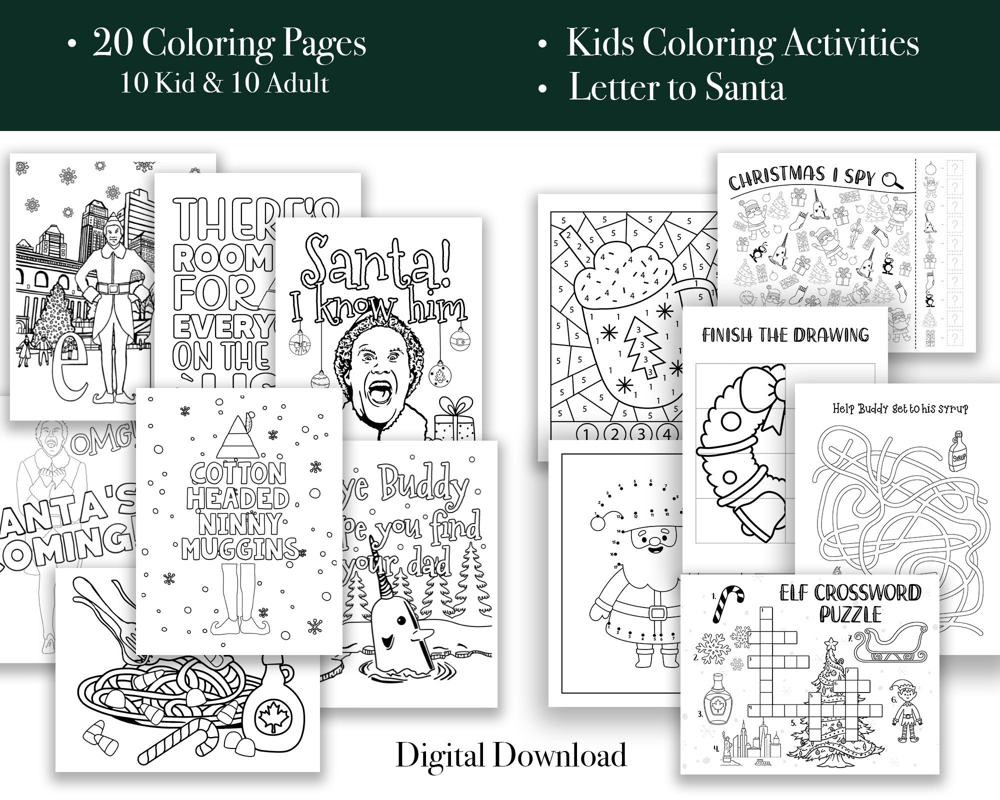 Ultimate Elf Christmas Printables Bundle, Elf Christmas Games Printable ...