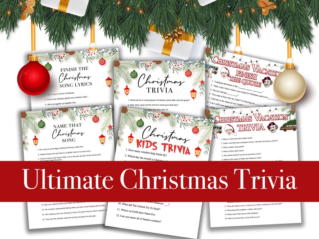 Ultimate Christmas Trivia Games Bundle, Printable Christmas Games ...