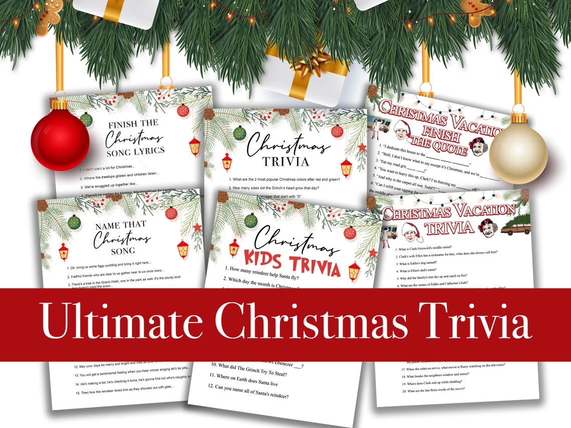 Ultimate Christmas Trivia Games Bundle, Printable Christmas Games ...
