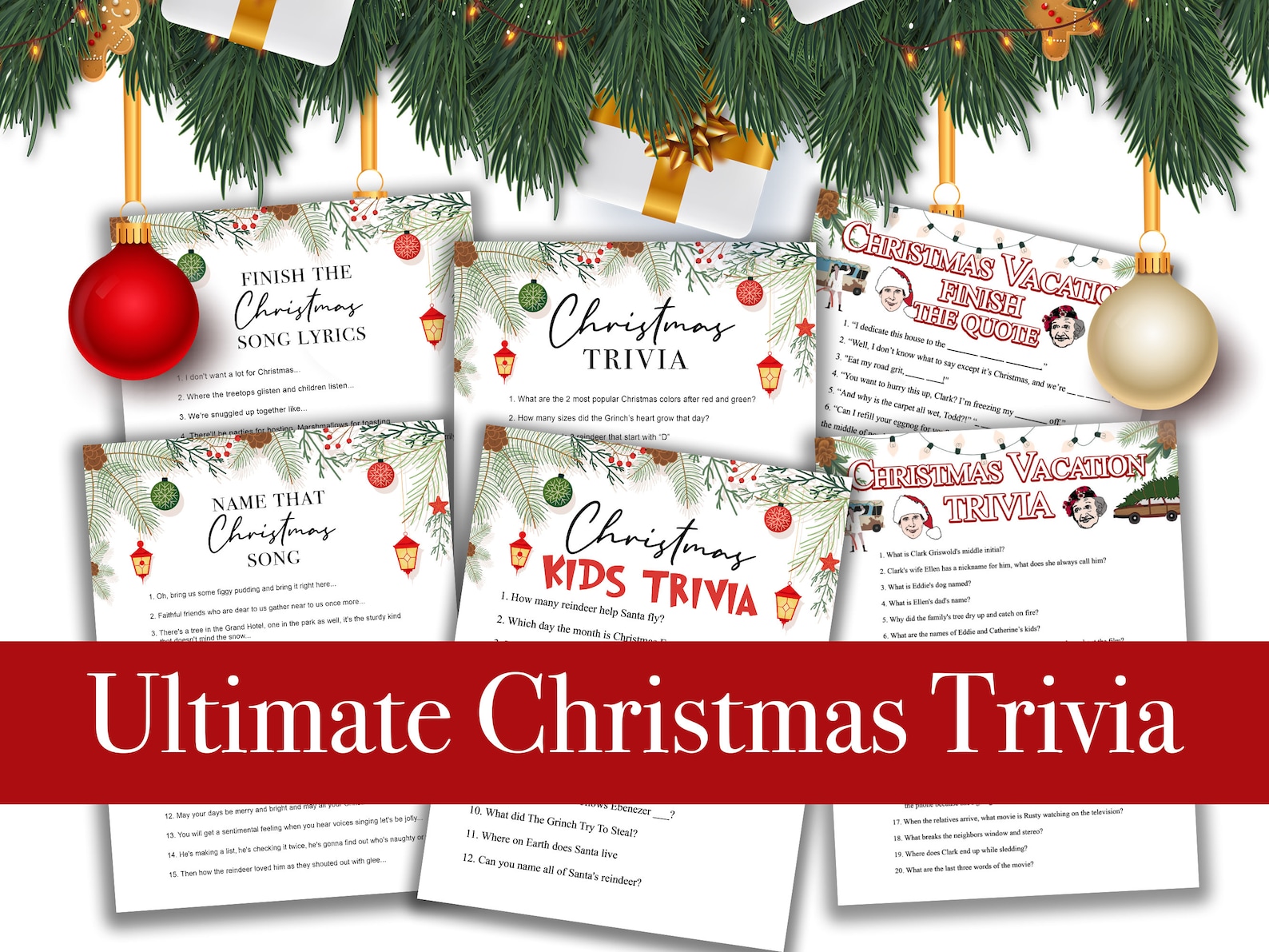 Ultimate Christmas Trivia Games Bundle, Printable Christmas Games ...