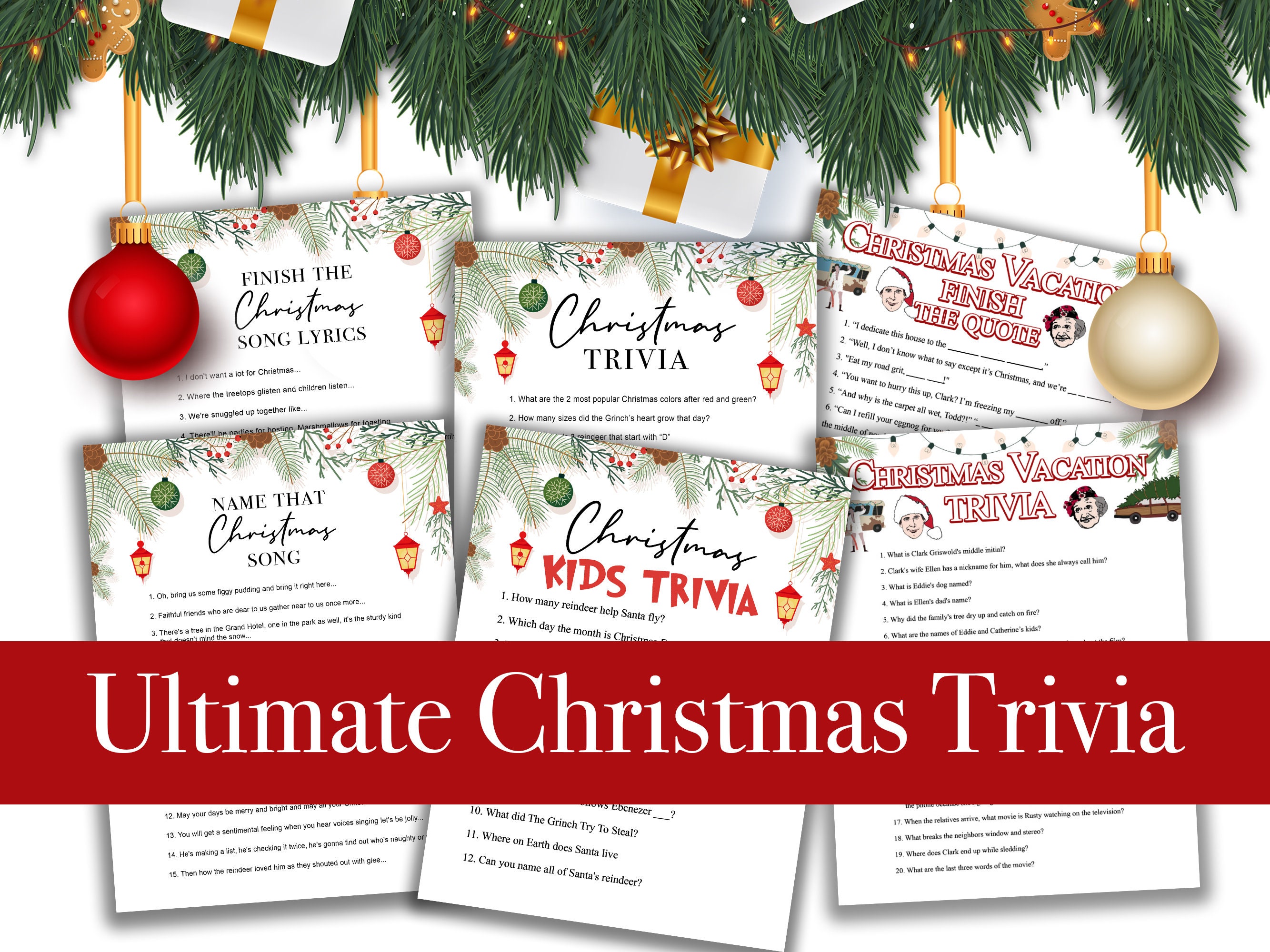 Ultimate Christmas Trivia Games Bundle, Printable Christmas Games ...